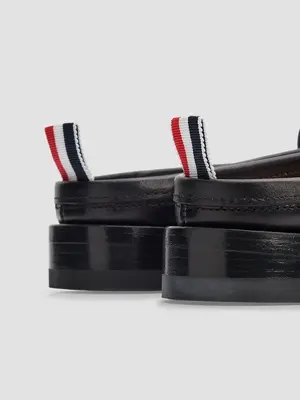 Thom Browne Pleated Varsity Mule Loafers