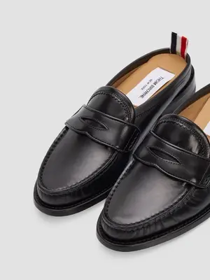 Thom Browne Pleated Varsity Mule Loafers