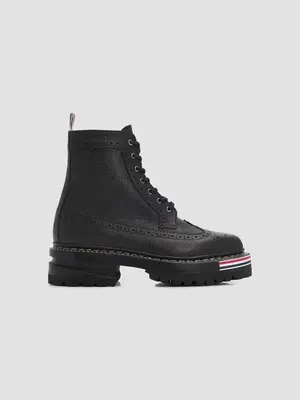 Thom Browne Leather Lugsole Hiking Boots