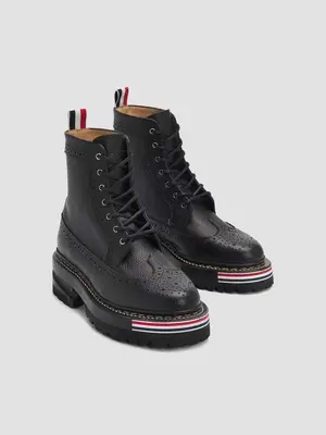 Thom Browne Leather Lugsole Hiking Boots