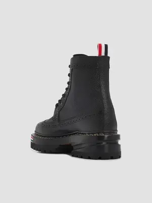 Thom Browne Leather Lugsole Hiking Boots
