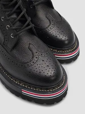 Thom Browne Leather Lugsole Hiking Boots