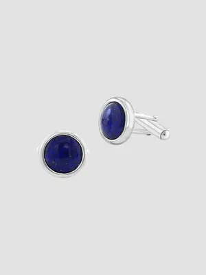 Saks Fifth Avenue Collection 925 Sterling & Lapis Lazuli Cufflinks - Silver