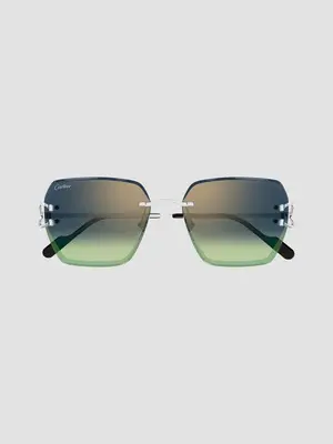 Cartier Motifs De 58mm Platinum-plated Butterfly Sunglasses