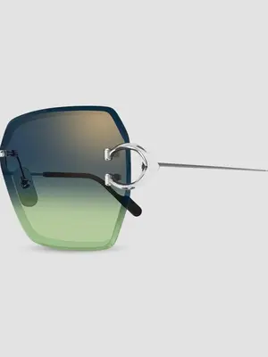 Cartier Motifs De 58mm Platinum-plated Butterfly Sunglasses