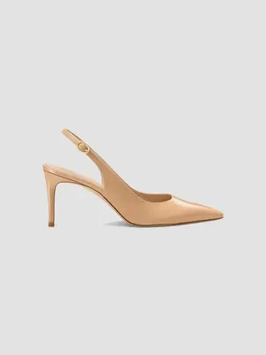STUART WEITZMAN Power 75mm Patent Leather Slingback Pumps