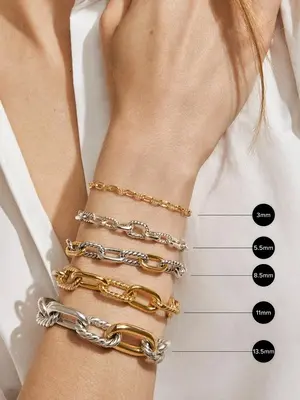 David Yurman Dy Madison Chain Bracelet In Sterling - Silver