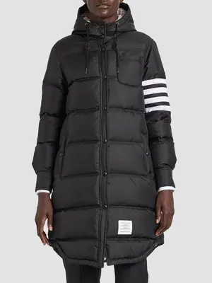 Thom Browne Four-stripe Hooded Down Coat
