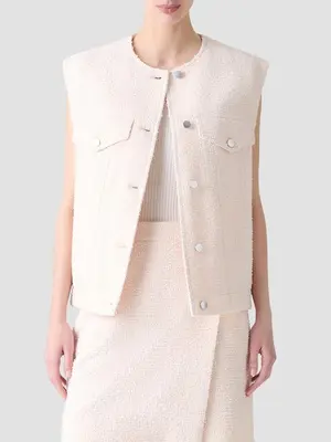 Akris Bouclé Tweed Gilet