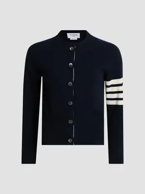 Thom Browne Four Bar Wool Cardigan