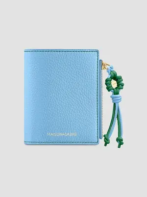 MAISON DE SABRE Bloom Edition Leather Bifold Wallet - Sky Emerald