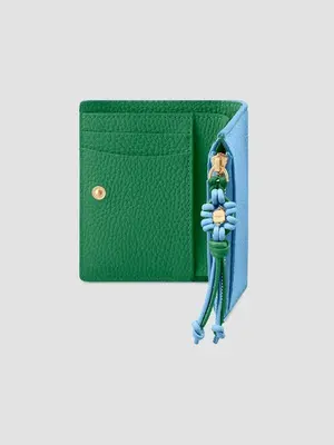 MAISON DE SABRE Bloom Edition Leather Bifold Wallet - Sky Emerald