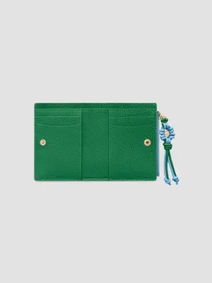 MAISON DE SABRE Bloom Edition Leather Bifold Wallet - Sky Emerald