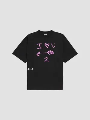 Balenciaga I Love U Fit T-shirt - Black