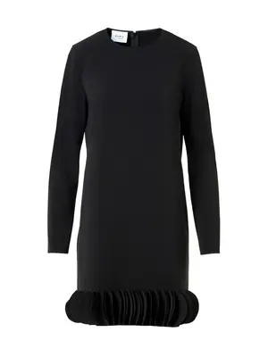 Akris Lasercut Crêpe Minidress - Black