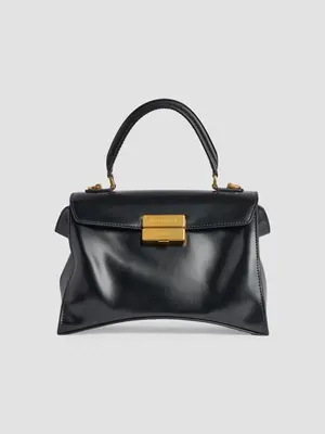 Balenciaga Hourglass Avenue Small Top Handle Bag - Black