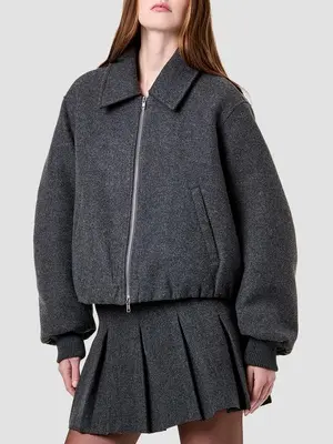 NICHOLAS THE LABEL Frida Wool-blend Bomber Jacket