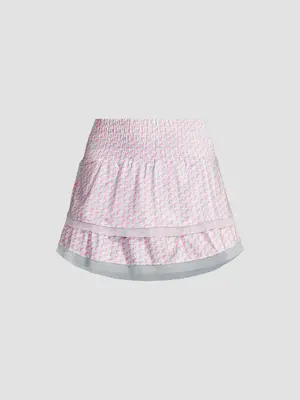 Lucky In Love Groovy Printed Tier Miniskirt