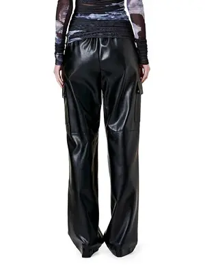 NICHOLAS THE LABEL Edwina Faux Leather Cargo Pants
