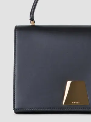 Akris Small Alice Trapezoid Top Handle Bag - Black