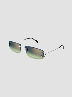 Cartier Motifs De Ct0465s Rimless Rectangular Sunglasses