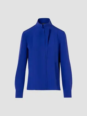 Akris Silk Crepe Blouse - Purple