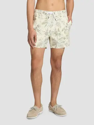 SAKS FIFTH AVENUE Hibiscus Medley Drawstring Swim Shorts