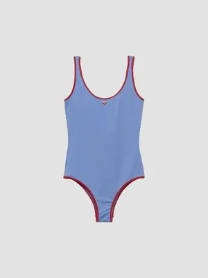 Prada Jersey One-piece Swimsuit - Blue