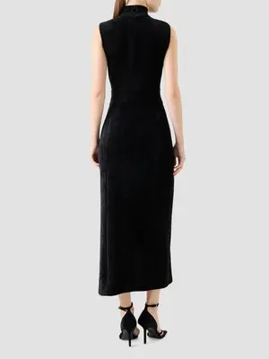 Akris Velvet Tie-waist Maxi Dress