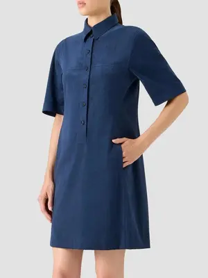 Akris Short-sleeve Polo Minidress