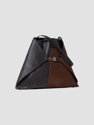 Akris Ai Medium Leather Tote Bag - Mocca