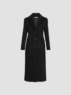 Fleurette Mia Cashmere Maxi Coat - Black