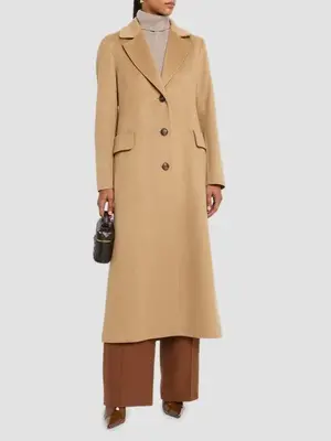 Fleurette Mia Cashmere Maxi Coat - Camel