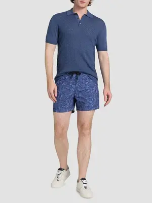SAKS FIFTH AVENUE Collection Beach Shells Printed Drawstring Swim Shorts
