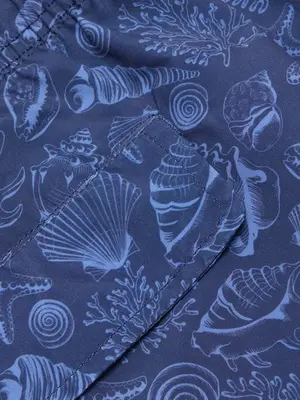SAKS FIFTH AVENUE Collection Beach Shells Printed Drawstring Swim Shorts