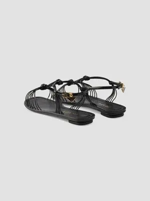 Prada Patent Leather Sandals - Black