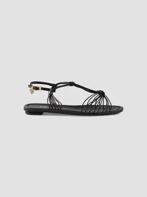 Prada Patent Leather Sandals - Black