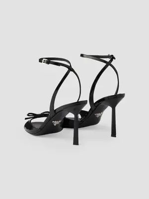 Prada Patent Leather Sandals - Black