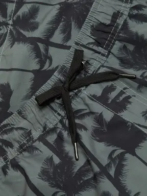SAKS FIFTH AVENUE Breezy Palms Printed Drawstring Swim Shorts