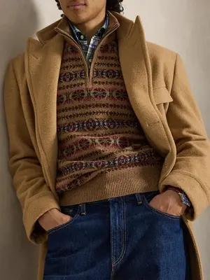 Polo Ralph Lauren Fair Isle-style Wool Quarter-zip Sweater