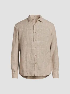 Onia Checked Linen Shirt