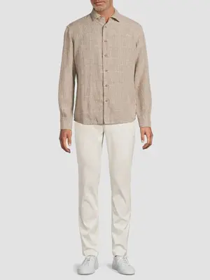 Onia Checked Linen Shirt