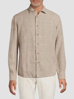 Onia Checked Linen Shirt