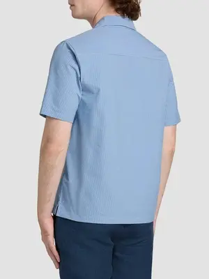 SAKS FIFTH AVENUE Collection Tonal Microstripe Camp Shirt