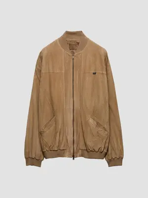 Prada Suede Bomber Jacket - Brown