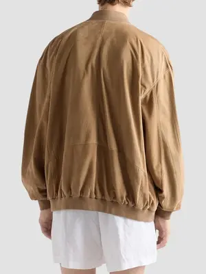 Prada Suede Bomber Jacket - Brown