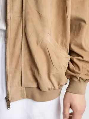 Prada Suede Bomber Jacket - Brown