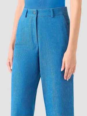 Akris Finnian Stretch Denim Straight Pants