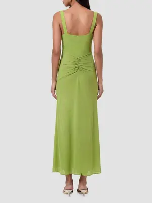 NICHOLAS THE LABEL Calia Ruched Georgette Maxi Dress