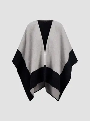 Gorski Reversible Select Wool Cape - Gray